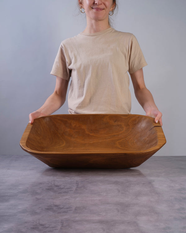 Rectangular Extra Large Wooden Bowl, Tray - TerraKlay