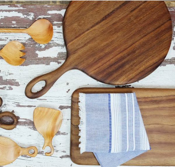 Round Loop Handle Wood Board - TerraKlay