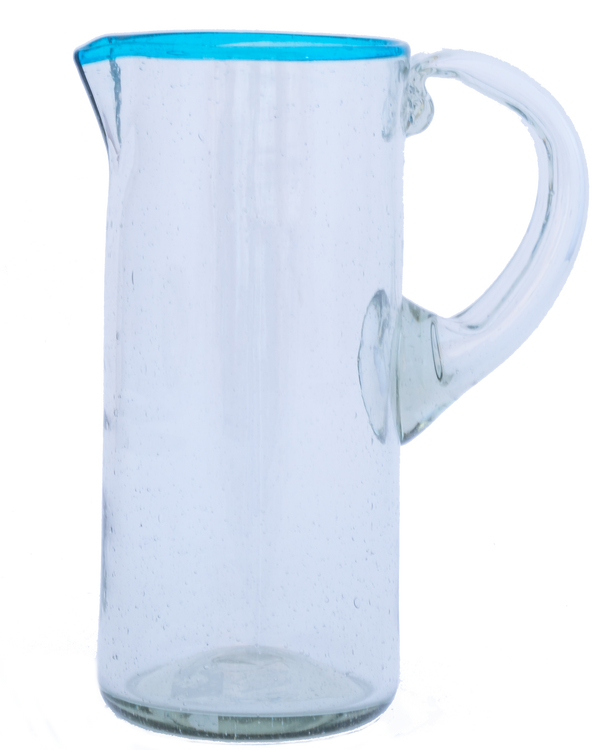Aqua Rim Glass Pitcher | TerraKlay